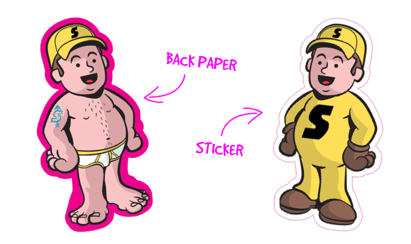 Back Paper Print Stickers - Free shipping - StickerApp