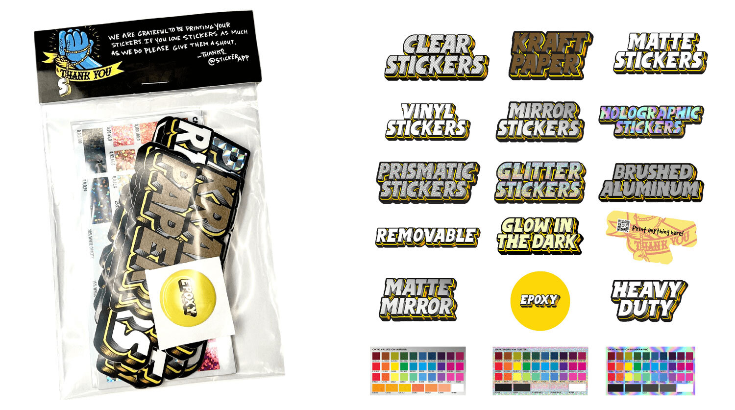 Sticker Material Sample Packs - StickerApp
