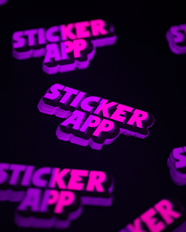Print Neon Pink Ink Stickers - Gratis verzending - StickerApp