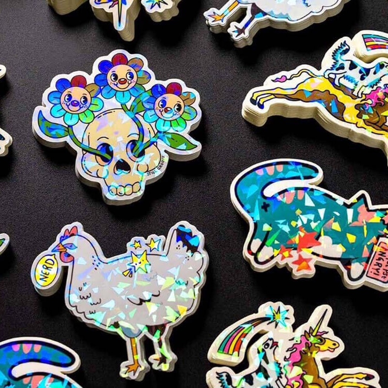 Print Cracked Ice Holo Stickers - Gratis verzending - StickerApp