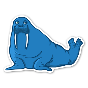 The blue Walrus individuel – @ StickerApp Shop