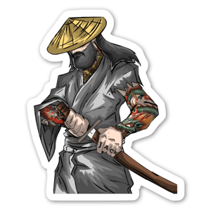 Buy The bearded Samurai - Die cut stickers - StickerApp