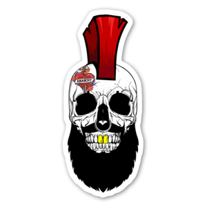 Buy Bearded skull - Die cut stickers - StickerApp