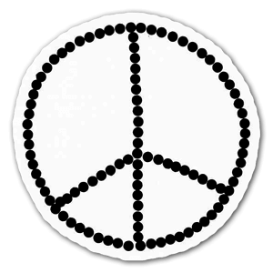 Sinal da Paz cortadas - @ Loja StickerApp