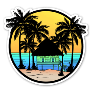 Buy Beach shack - Die cut stickers | StickerApp