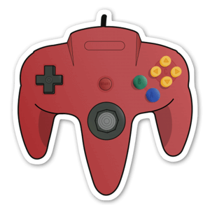 Die cut N64 Controller - @ StickerApp Shop