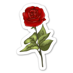 Köp Ros-klistermärke idag - StickerApp