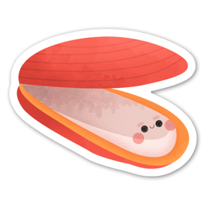 Buy Clam - Die cut stickers - StickerApp