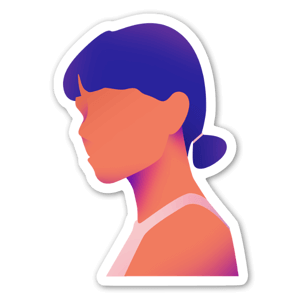 Buy Faceless lady - Die cut stickers - StickerApp