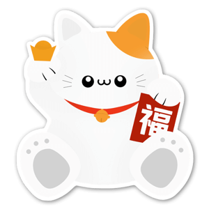 Buy Fortune Cat - Die cut stickers - StickerApp