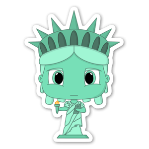 Buy Chibi Lady Liberty - Die cut stickers - StickerApp
