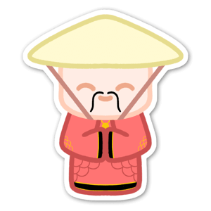 Buy Kawaii Asian Man Sticker - Die cut stickers - StickerApp