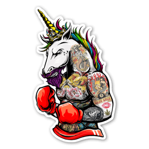 Buy The BadAss UNICORN - Die cut stickers - StickerApp
