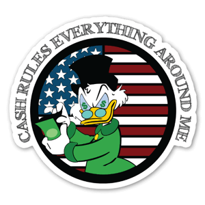 Buy Cash Rules Everything Sticker - Die cut stickers - StickerApp