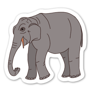 Buy Asian Elephant - Die cut stickers - StickerApp