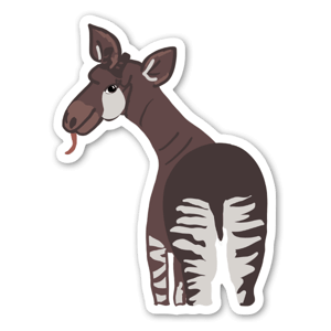Buy Friendly Okapi (Male) - Die cut stickers - StickerApp