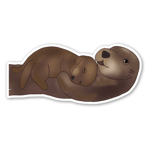 Amor de Lontra cortadas - @ Loja StickerApp
