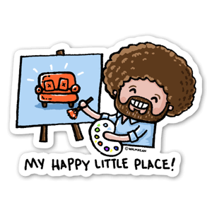 Buy this Cartoon Bob Ross - stickers - StickerApp Shop