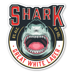 Buy Great White Lager - Die cut stickers - StickerApp