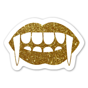 Buy this Vampire Teeth Glitter Lips - stickers - StickerApp Shop