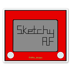 Buy Sketchy AF Sticker - Die cut stickers - StickerApp