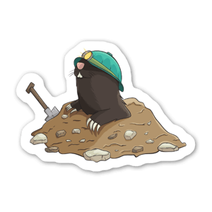 Buy Digging Mole - Die cut stickers - StickerApp