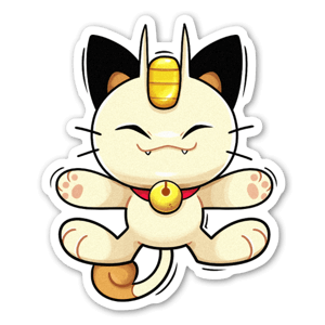 Die cut Meowth - @ StickerApp Shop