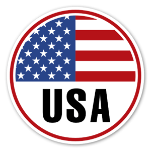 Buy USA Flag Sticker - Die cut stickers - StickerApp