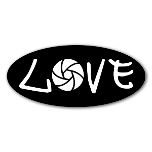 Buy Photographer Love Black - Die cut stickers - StickerApp