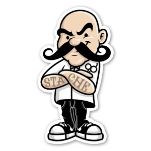 Buy Stache - Die cut stickers - StickerApp