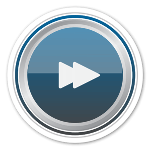 Die cut Fast Forward - @ StickerApp Shop