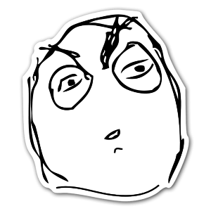 Köp Memes Annoyed rageface-klistermärke idag - StickerApp