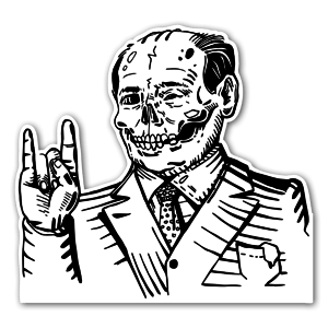 Die cut Zombie Streber - @ StickerApp Shop